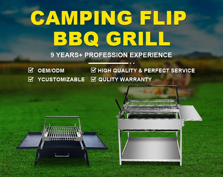 360-Degree Stainless Steel Rotating BBQ Grill Hand-Operated Easy-to ...