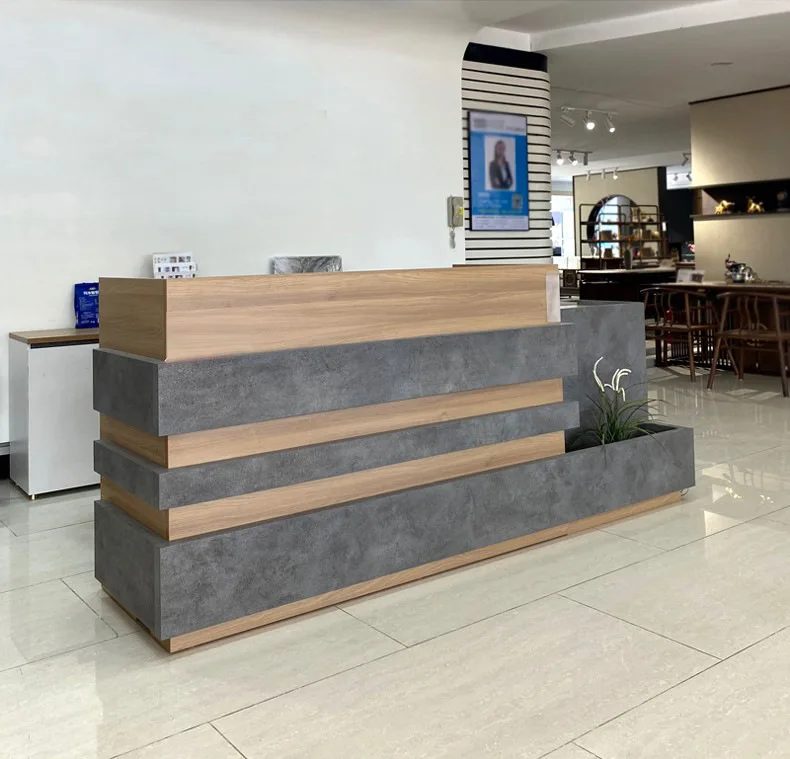 High Quality Modern Design Melamine Board Counter Front Desk Reception ...