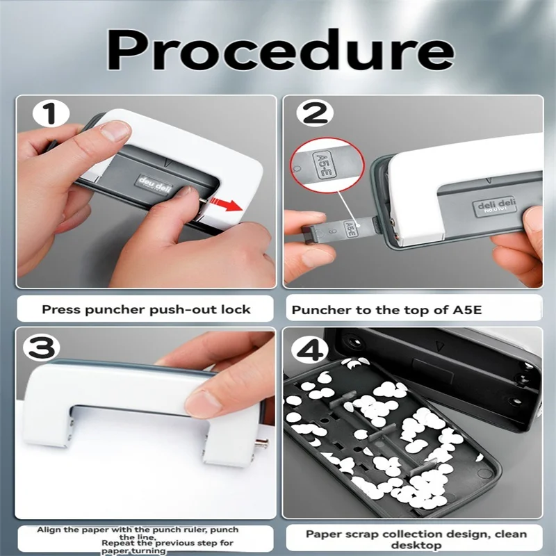 Deli PE110-T Binder Folder - A4 Punch Transparent Book