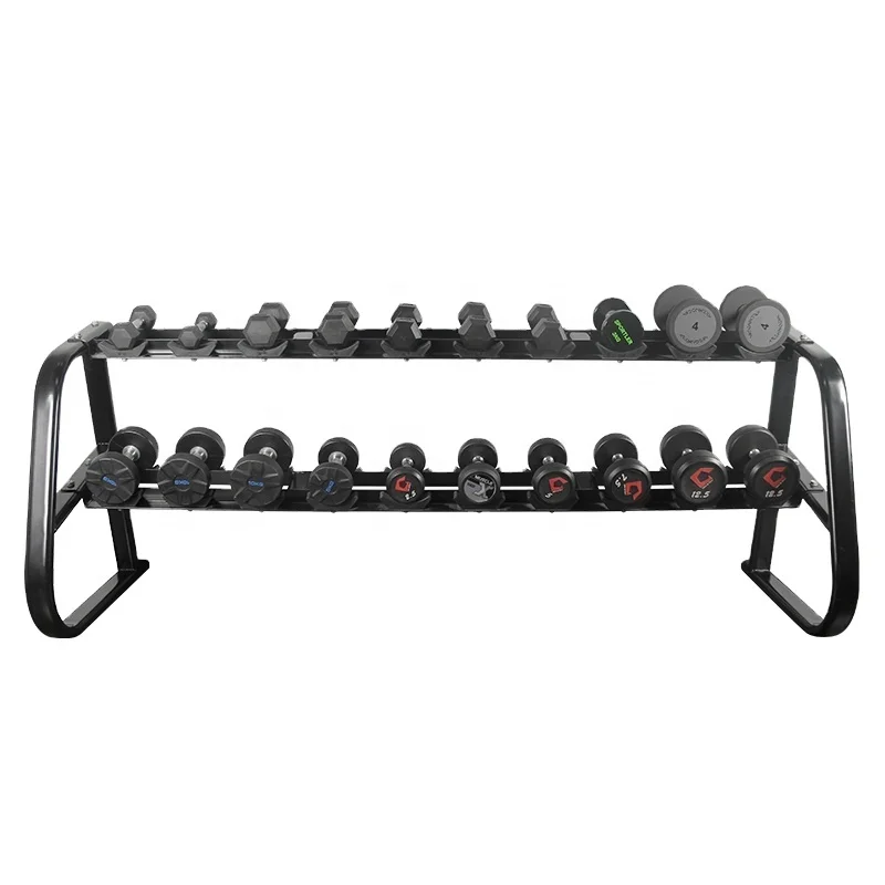 Heavy Duty Dumbbell Rack 2 Tier For Storage 10 Pairs Dumbbells Rack ...