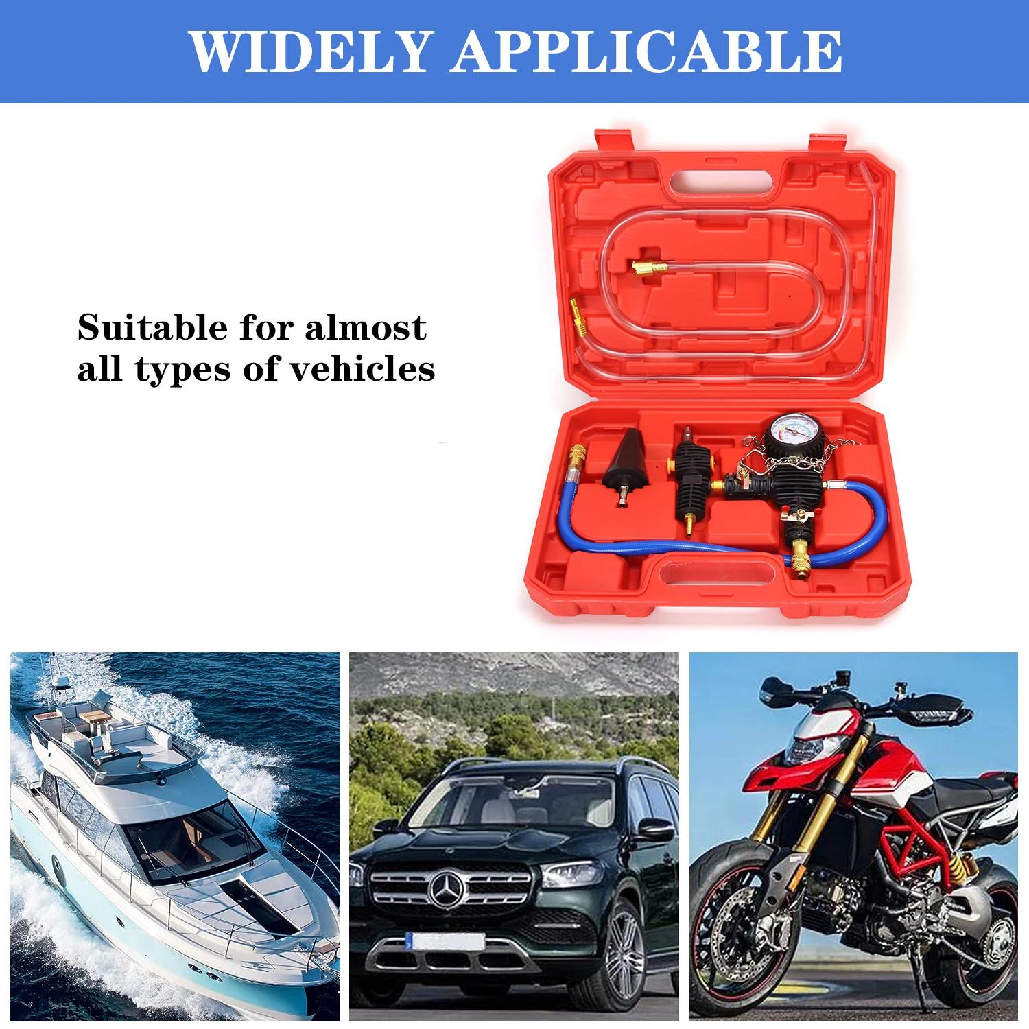 Universal Radiator Cooling System Vacuum Purge & Refill Kit 4pcs Vacuum ...