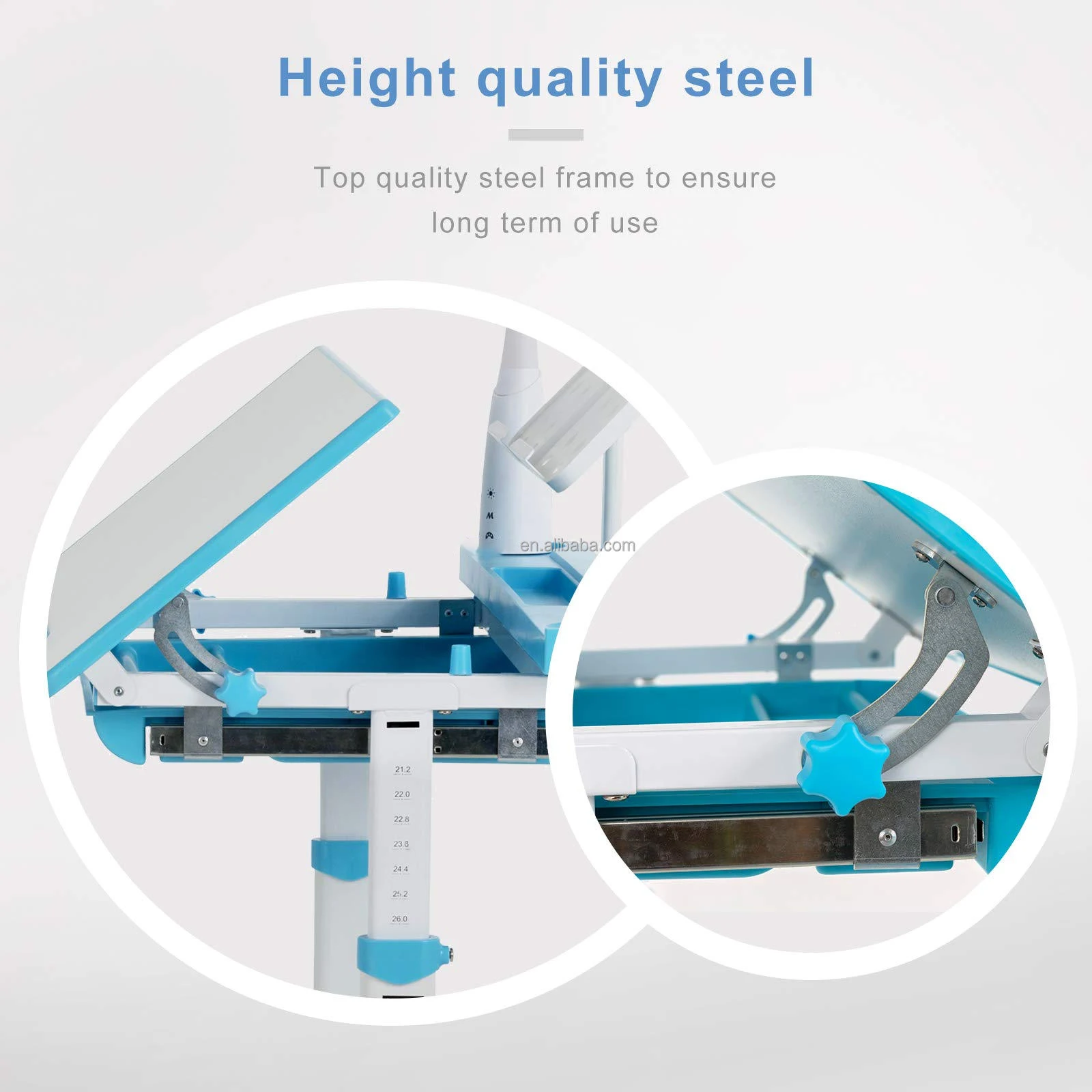 Height Adjustable Children Study Table And Chair Set Kids Desk With ...