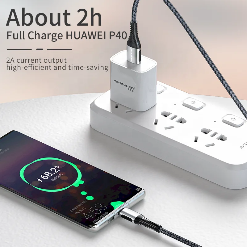 Konfulon 2024 PD 20W Type-C to L Data Cable Super Fast 5A Charging ...