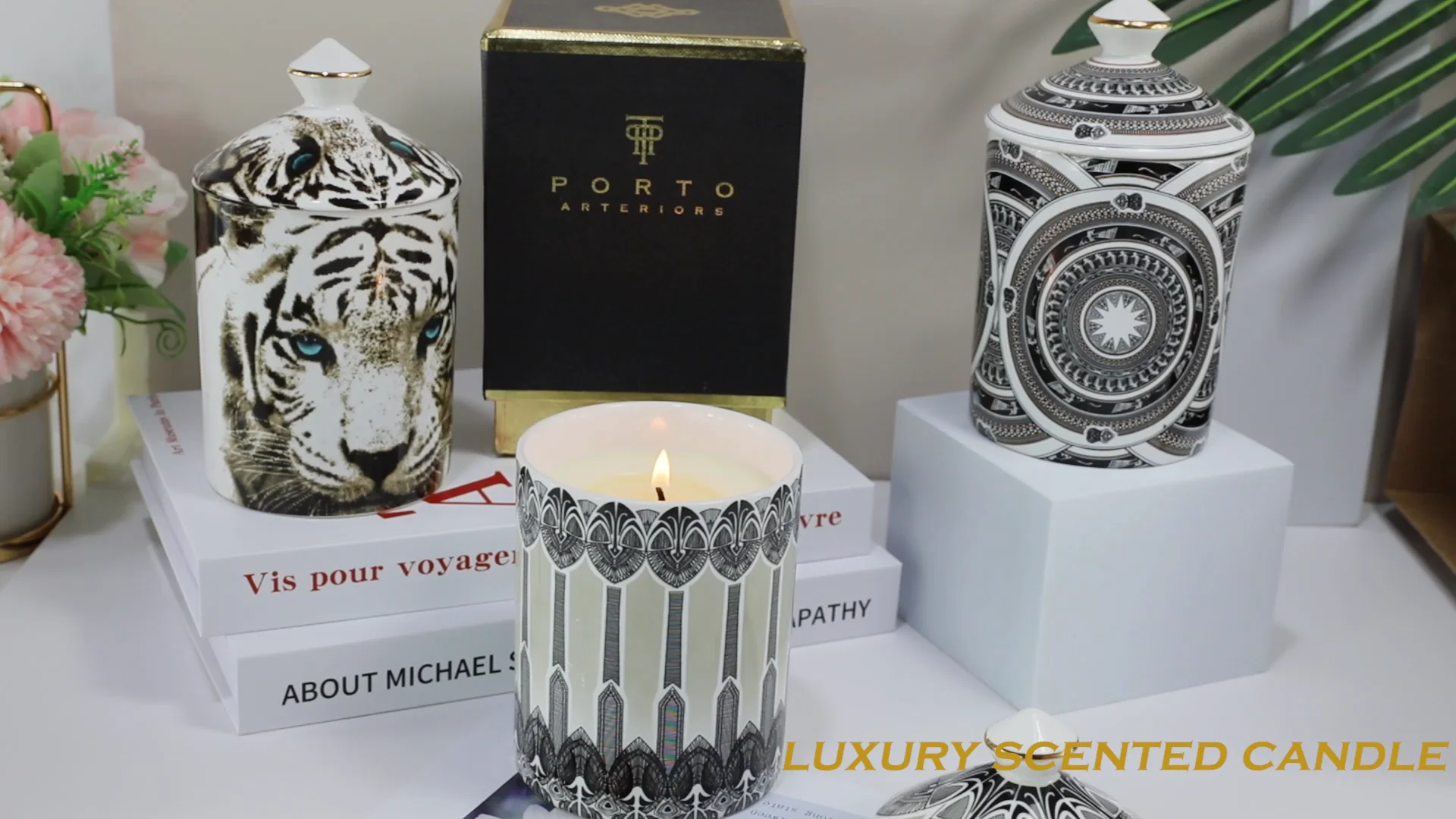 Custom Decal Ceramic Fornasetti Jar Italian Candle Jar Ceramic Aroma ...