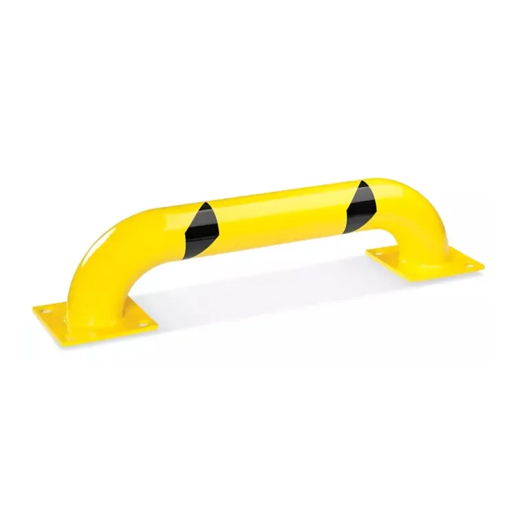Outdoor Roadway Safety Rack Guard - Yellow Steel Bollards