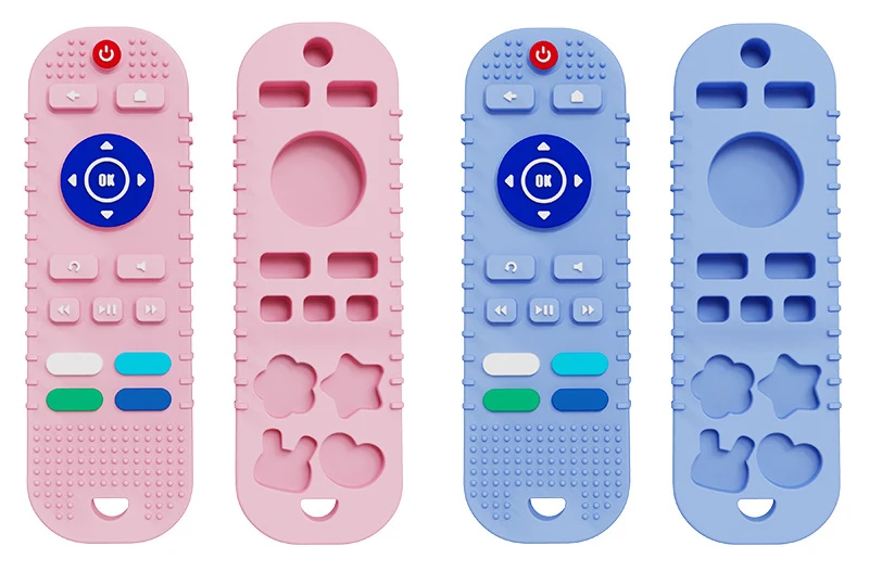Baby Teether Toys Tv Remote Control Shape Silicone Toddler Teething ...