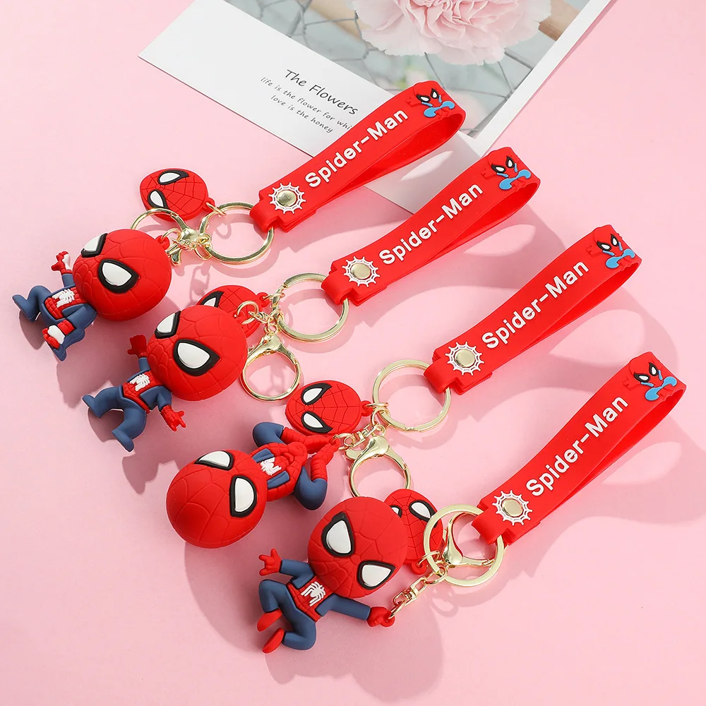 Wholesale PVC Inverted Spider Man 3D Keychain - Creative Rubber Superhero