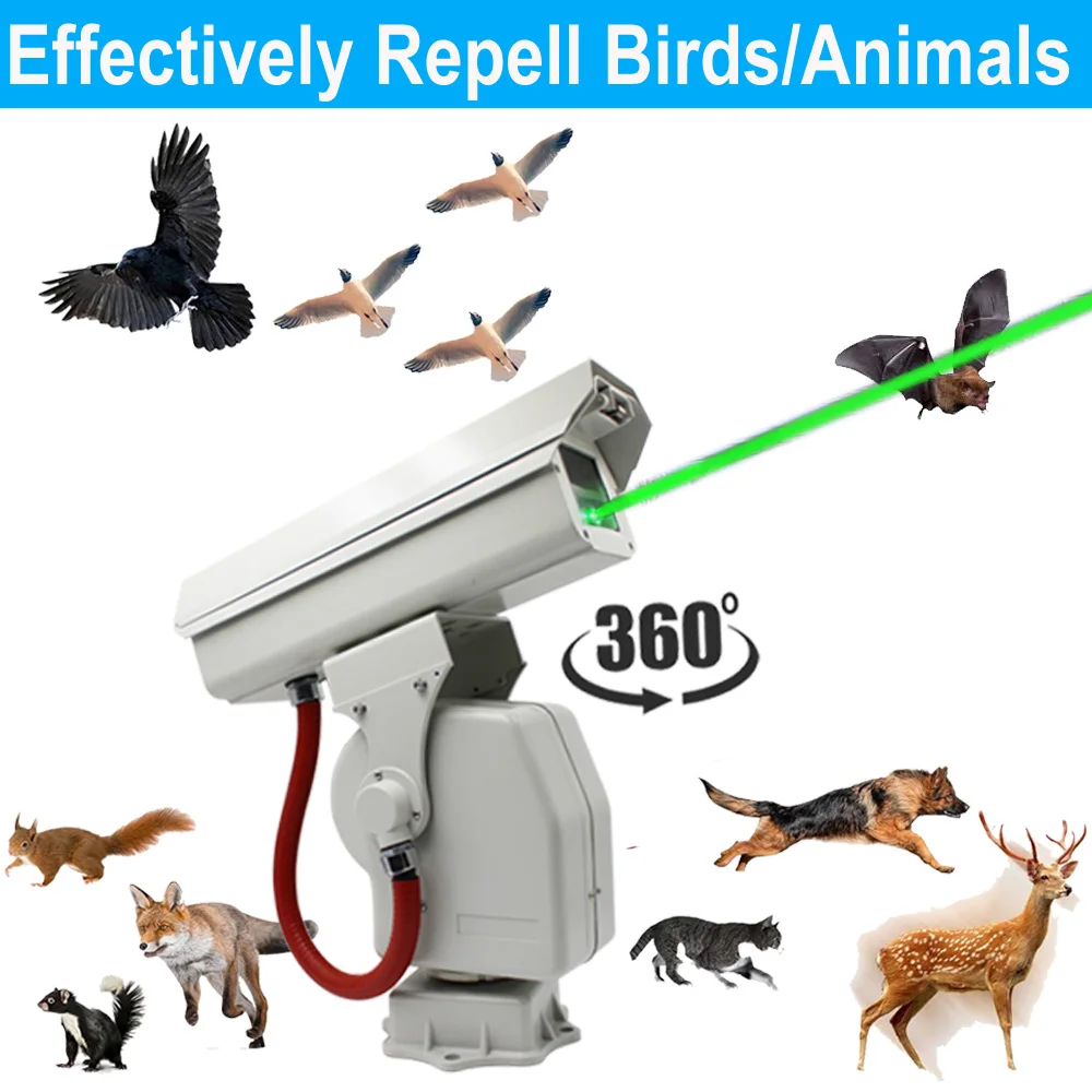 AI Smart Bird Deterrent Laser - 1000mw Power for Airport & Farmland