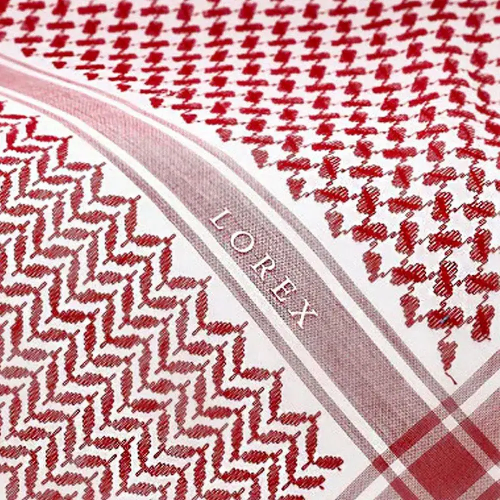 High Quality Red Shemagh Jacquard Head Scarf Cotton Arab Muslim Men ...