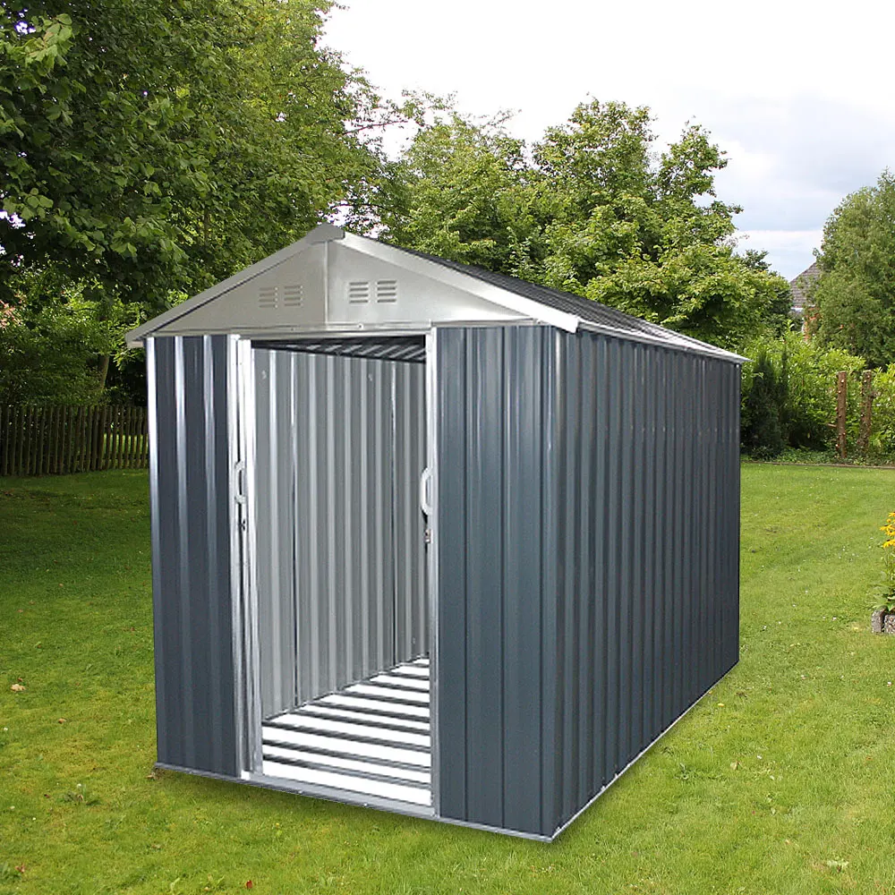 Vertak 0.6mm Zinc Steel Frame Garden Shed - Durable & Eco