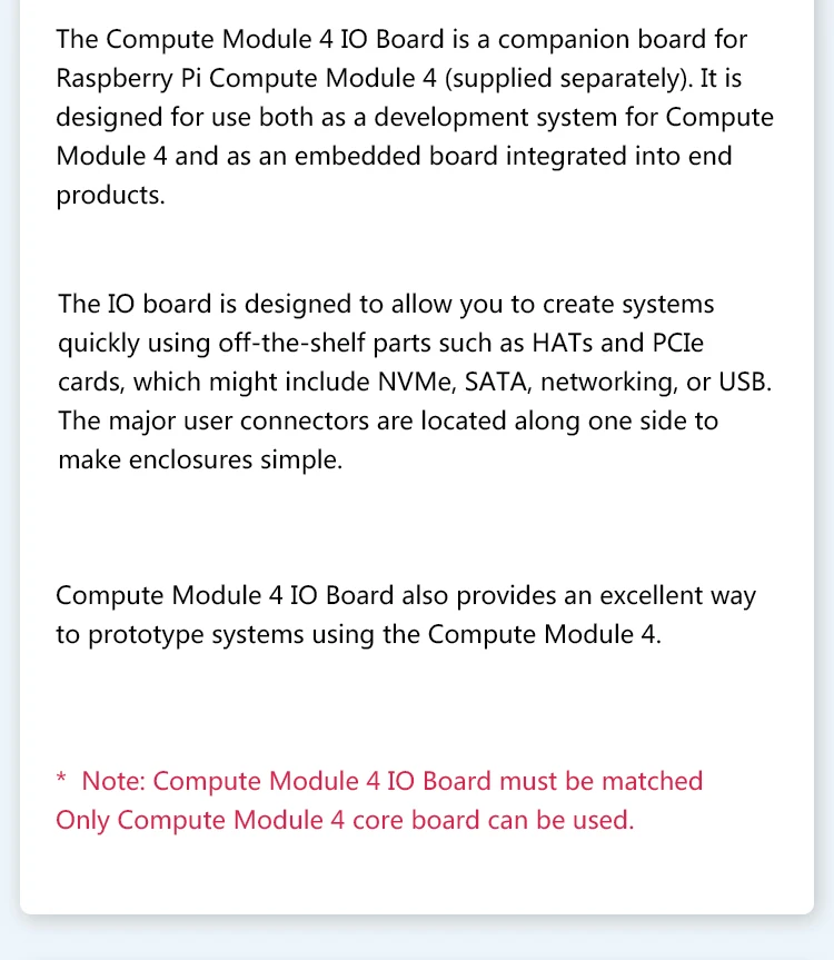 Raspberry Pi Compute Module 4 Io Board,Bcm2711,A Development Platform ...