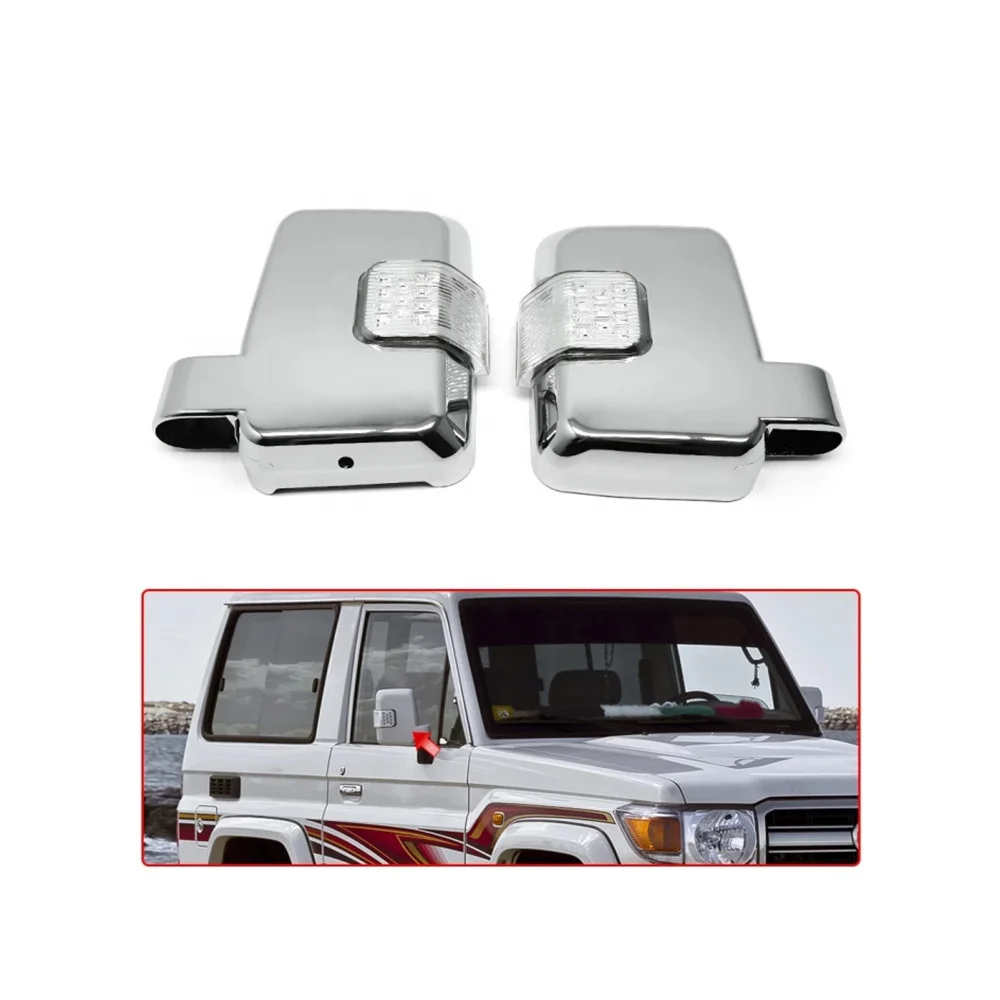 Use for Land Cruiser FJ70, FJ76, FJ79, LC76, LC77 Chrome Mirror Cover ...
