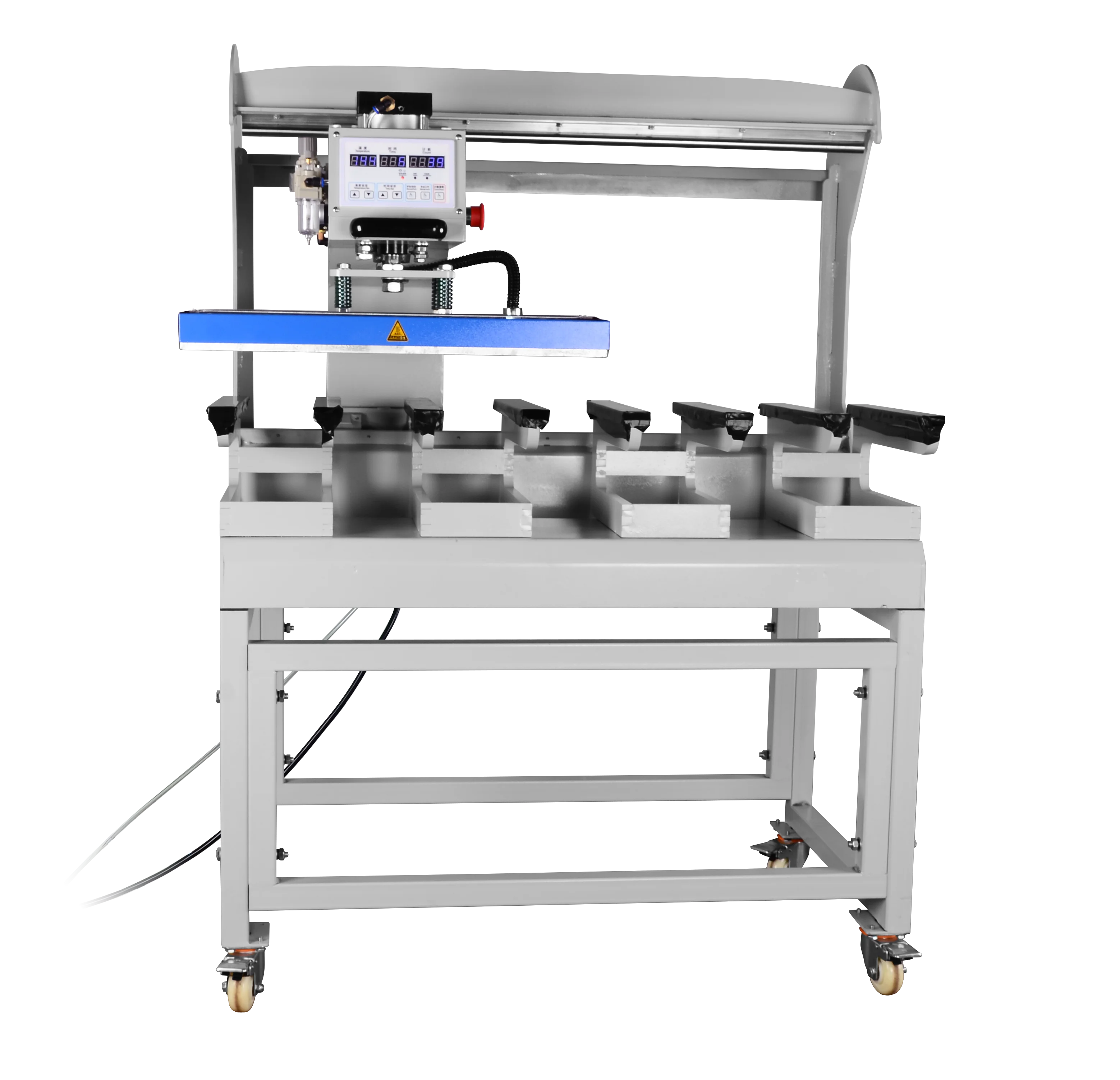Flat Bed Pneumatic Heat Press Machine With 2 Timer For Under Rain Under ...