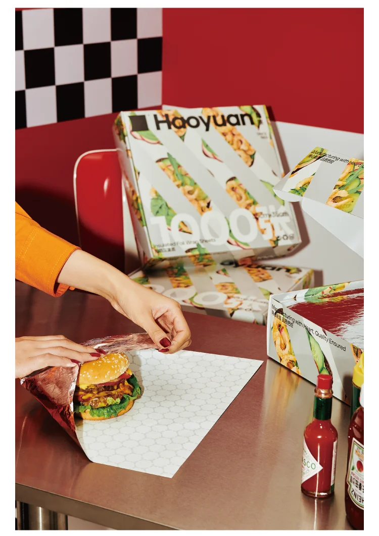 Hoja pop up OEM, papel de envoltorio de aluminio laminado para comida ...