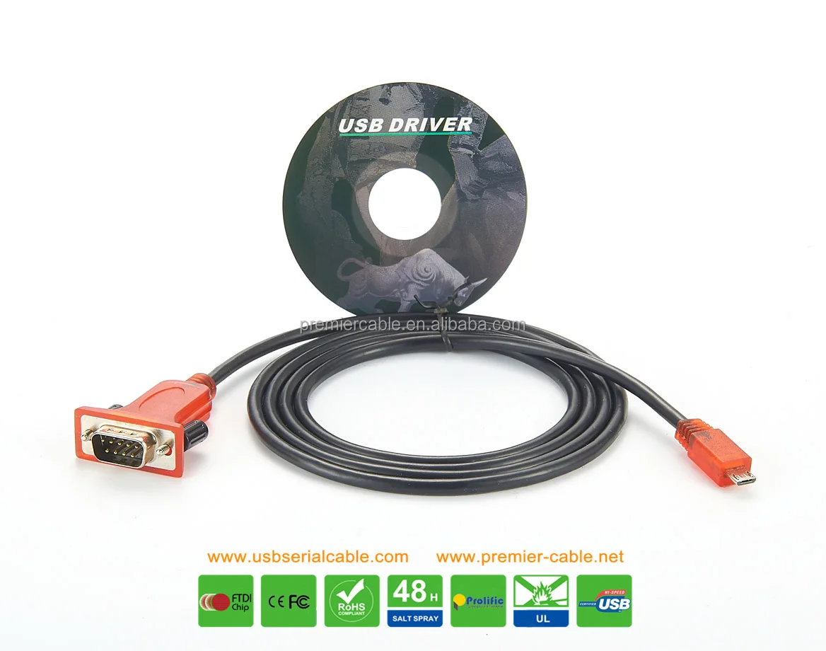 Micro Usb To Rs232 Db9 Serial Adapter Cable - Buy Micro Usb To Rs232 ...