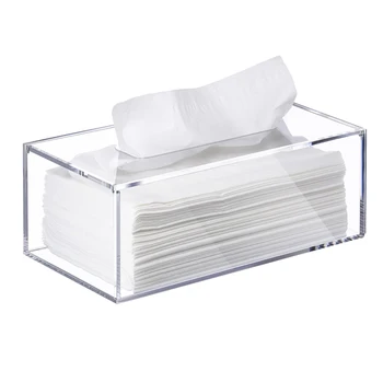 Bespoke Clear Acrylic Rectangle Facial Tissue Box Holder With Removable ...