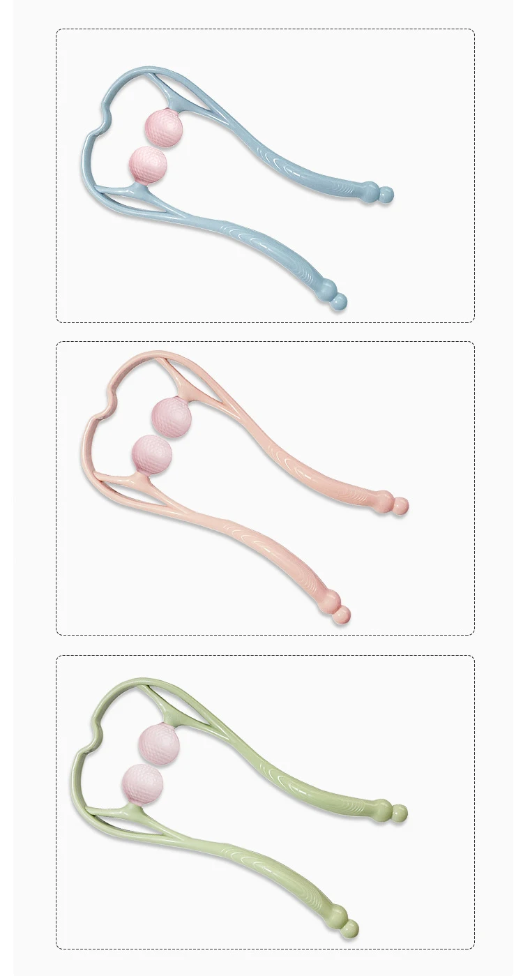 Self Shiatsu Two-point Deep Tissue Muscle Manual U Shaped Handheld ...