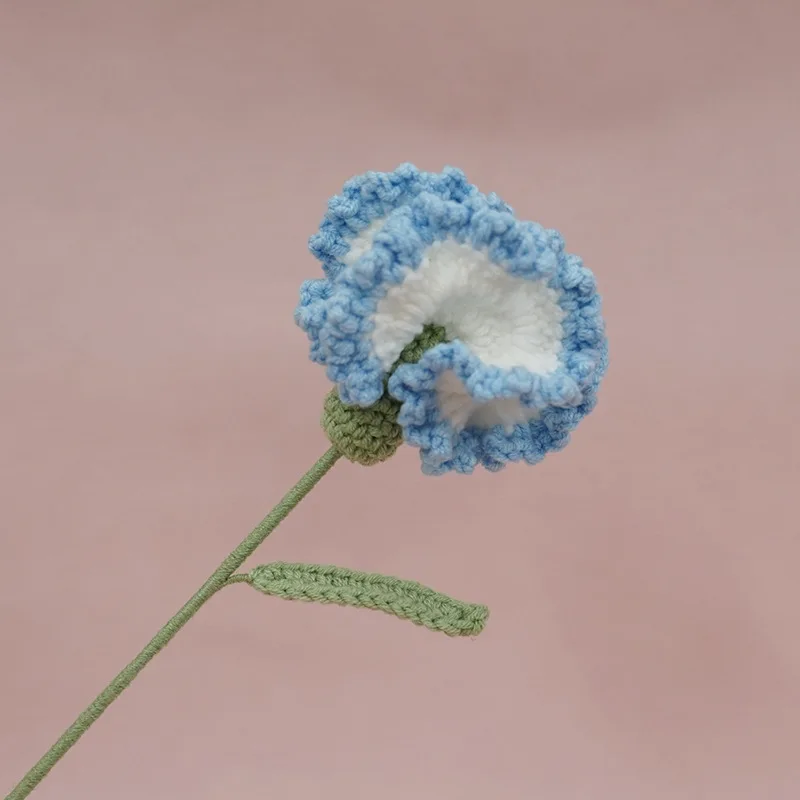 Finished Knitted Carnation Flower Bouquet Artificial Crochet Flowers ...