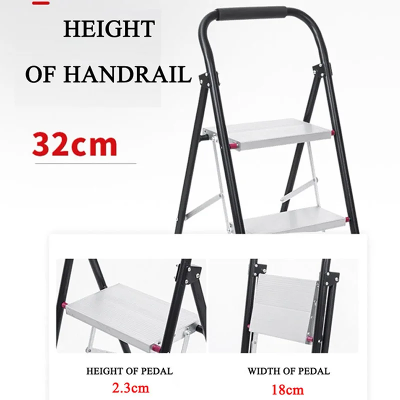 Ladder Trolley 4-in-1 Ladder Cart Aluminum Folding Portable Cart 3 Step ...