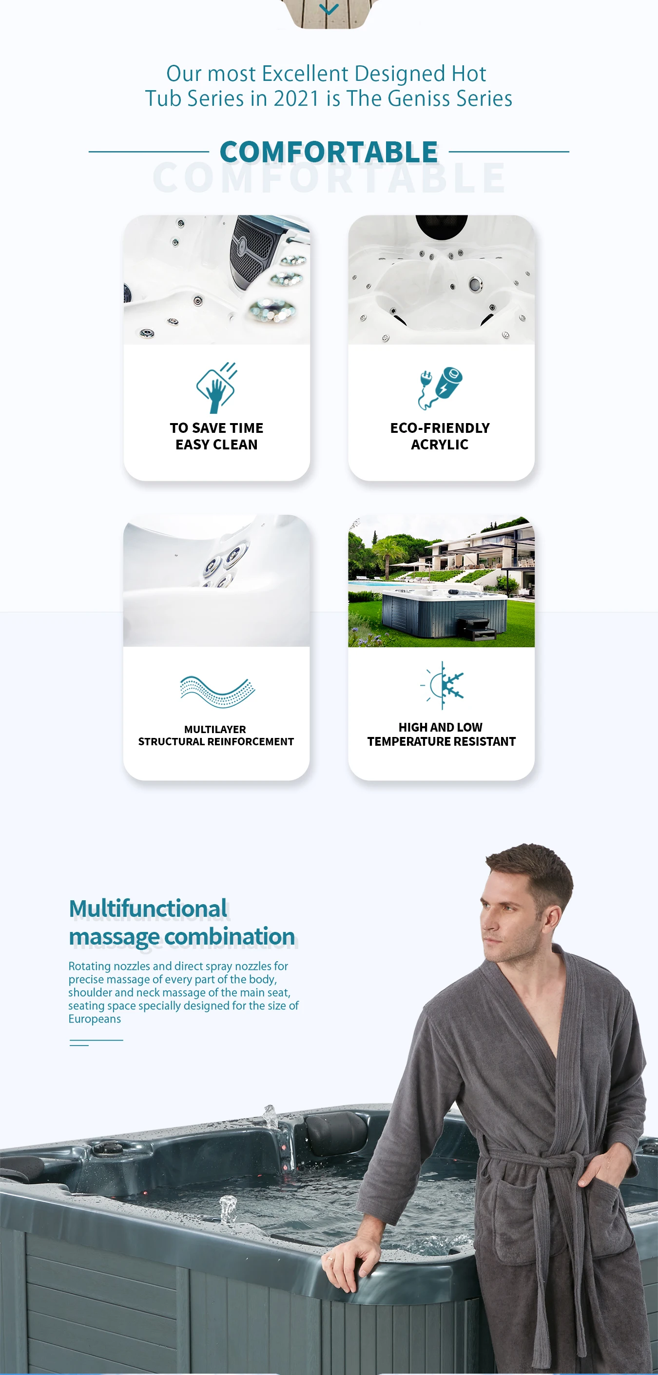 Outside Electric Hydromasage Bathtub Round Outdoor Pool Hot Tub Spa ...