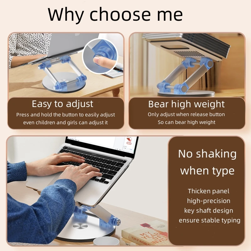New Item 360 Rotation Portable Aluminum Alloy Laptop Holder Laptop ...