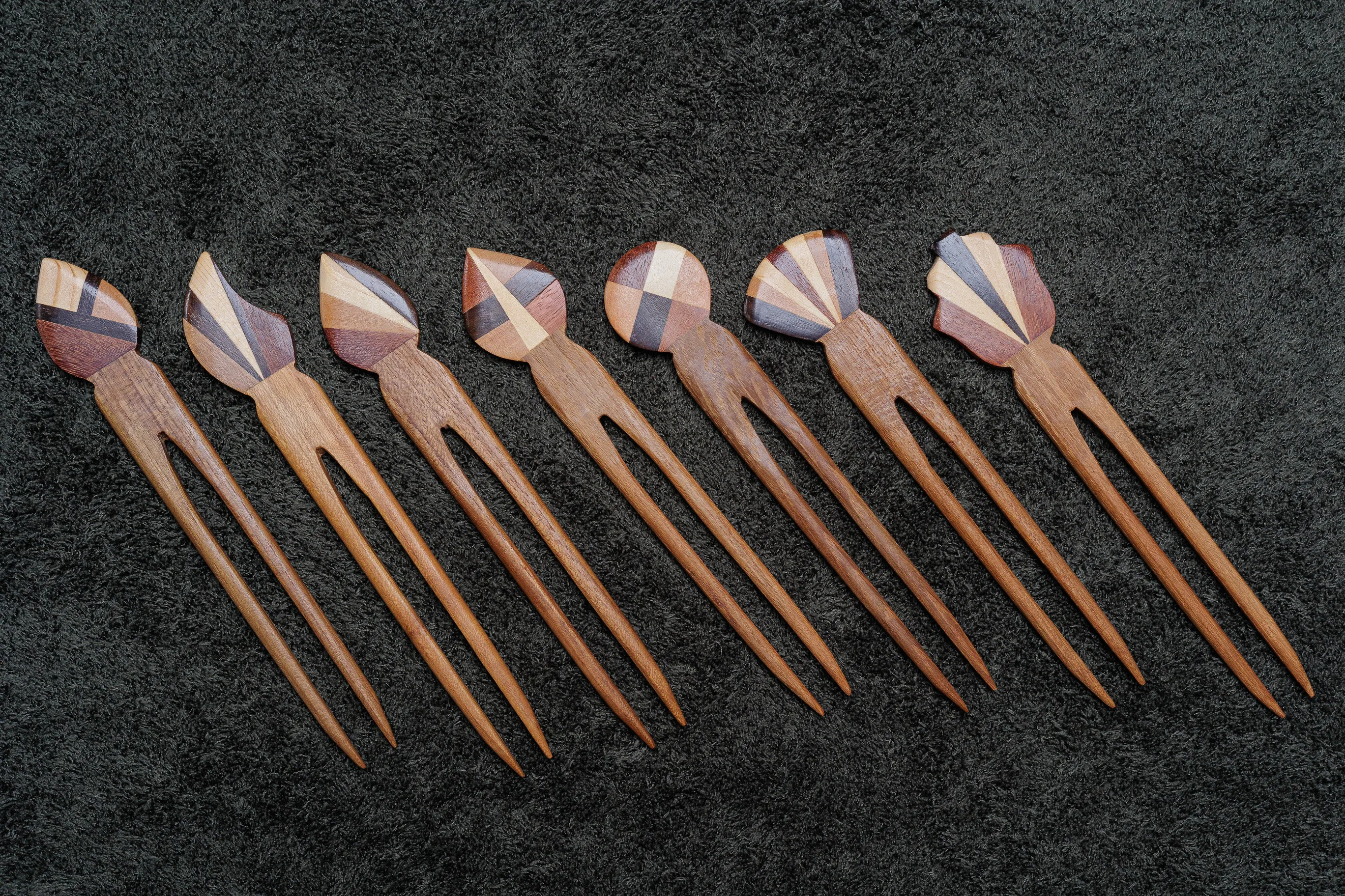 U Shaped Hairpin (crown) Thailand Product Thai Wood Accessories Hair ...