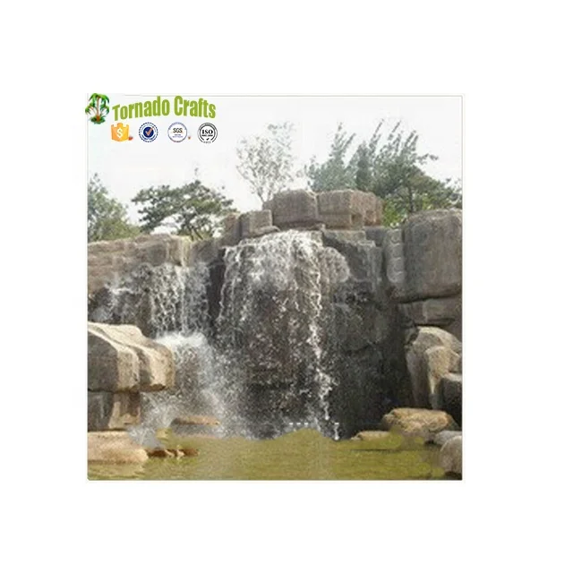 Artificial Rock Slide Grotto And Waterfall View From The Raised Spa ...