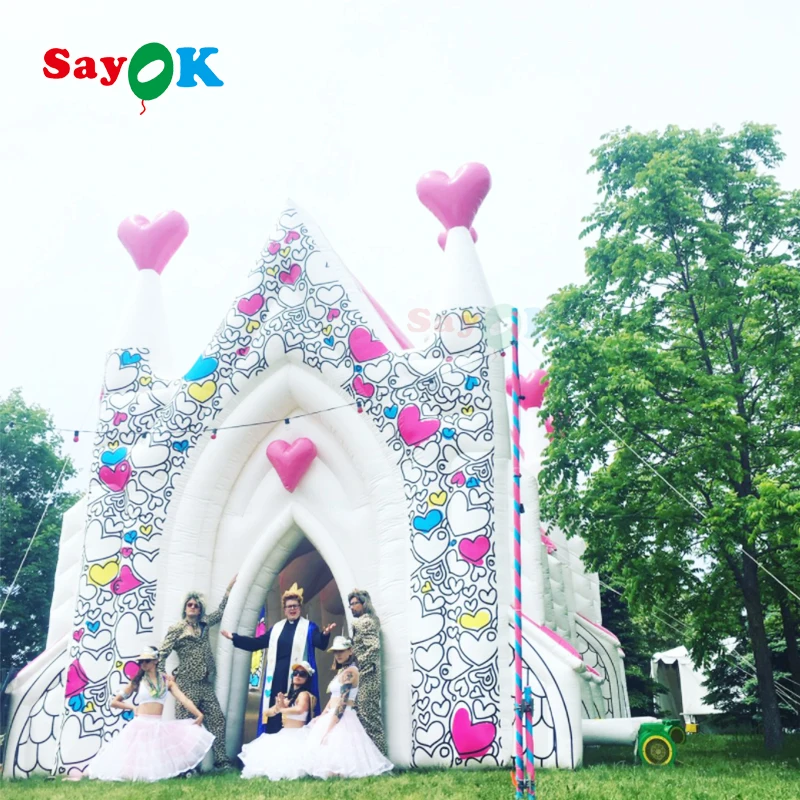 Portable Commercial Wedding Inflatable Church Giant Inflatable Church ...
