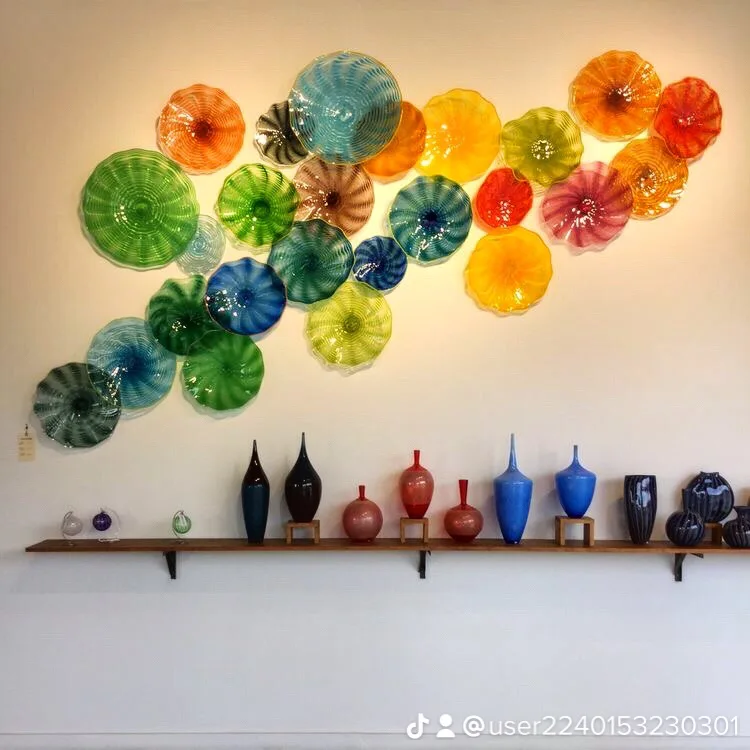 Modern Art Large Decorative Wall Hanging Murano Antique Glass Plates ...