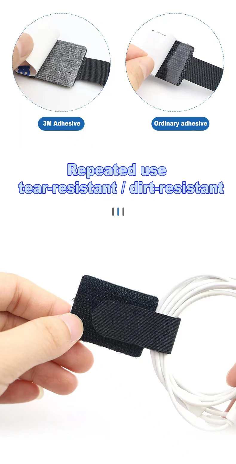 3m Self-adhesive Cable Organizer Data Cable Tie Household Corner ...