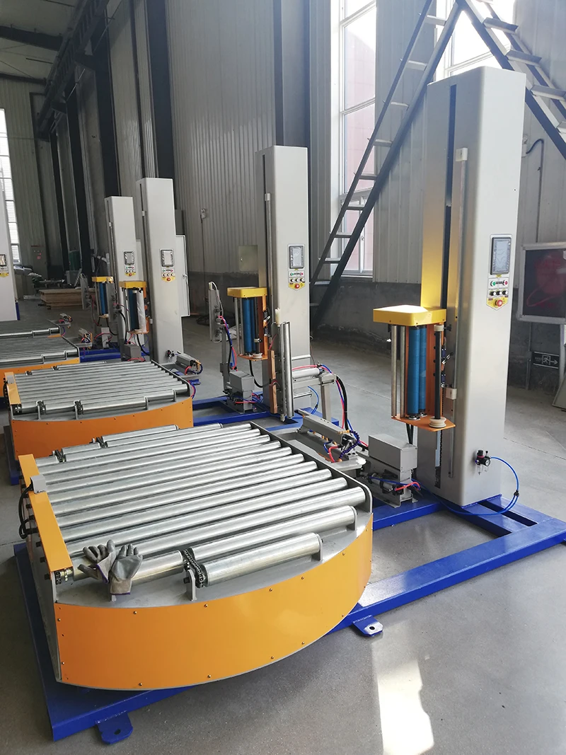 Automatic Powered Pre Stretch Turntable Pallet Wrapper /Online Pallet ...