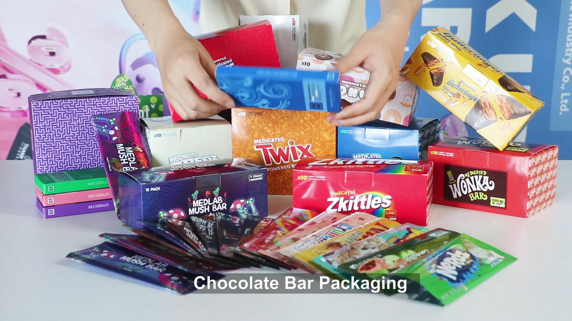 Luxury Custom Printed Design Retail Display Paper Box Candy Snack Food ...