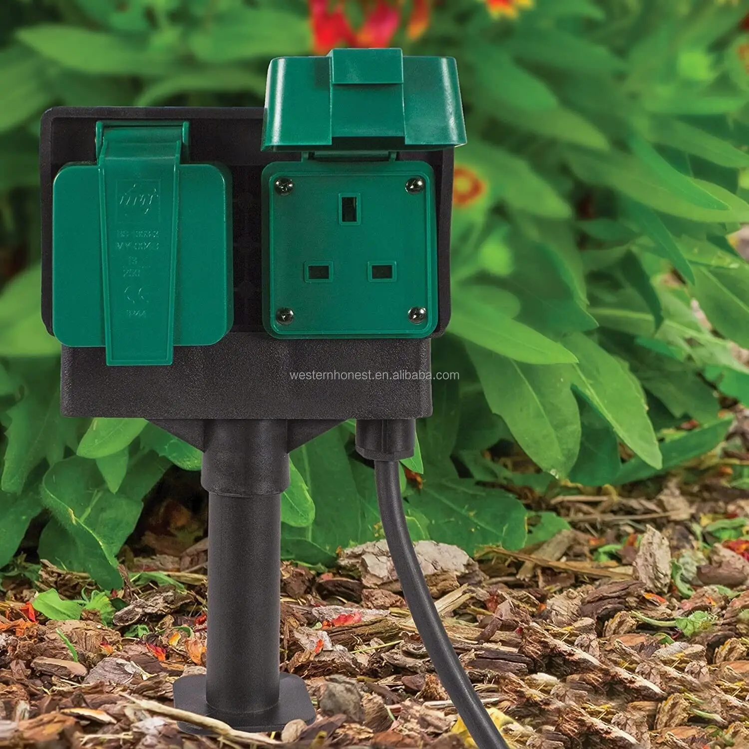 2 Way Garden Cable Extension - Outdoor Electrical Plugs