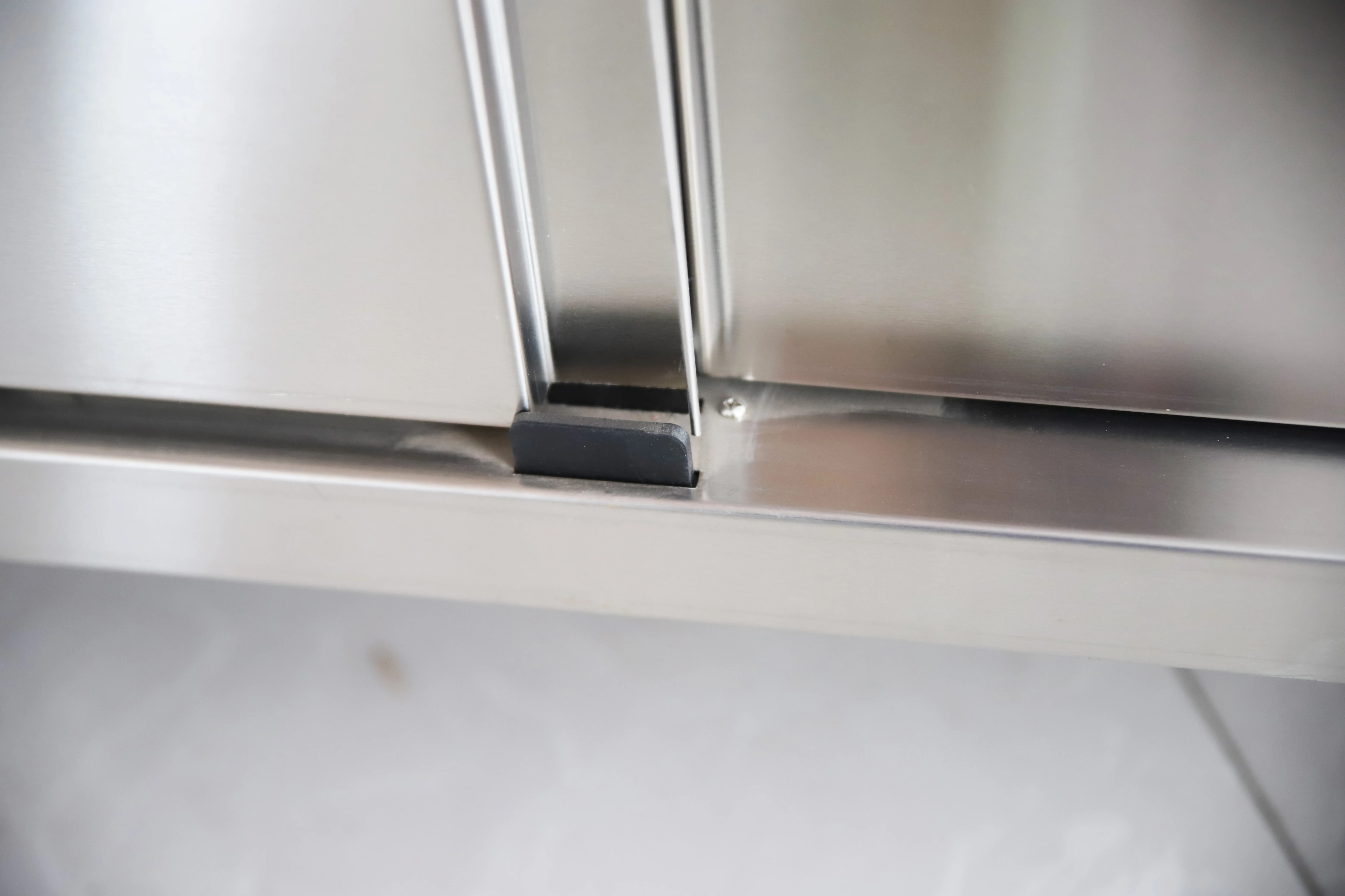 Stainless Steel Double Door Table - Efficient Kitchen Setup