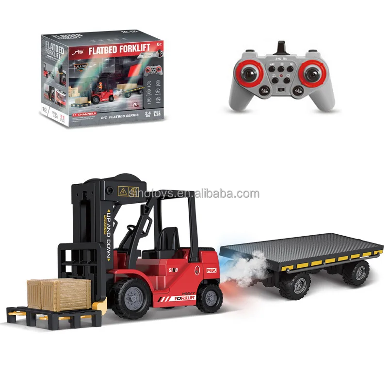 Kids Die-Cast Remote Control Forklift RC Truck Toys 1/24 Scale