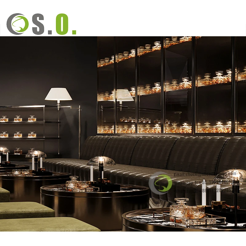 Modern Bar Counter Design Best Lighted L Shape White Marble Commercial ...