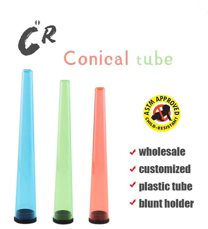 Colorful 98mm Conical Tubes - Child Resistant & Waterproof