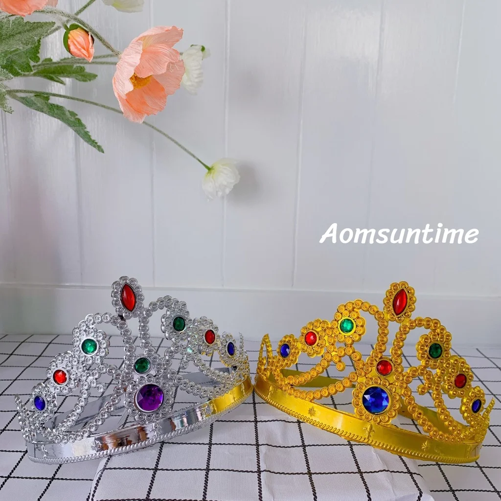 M002 Royal Crown Accessory For Cosplay & Decoration (gold/silver ...