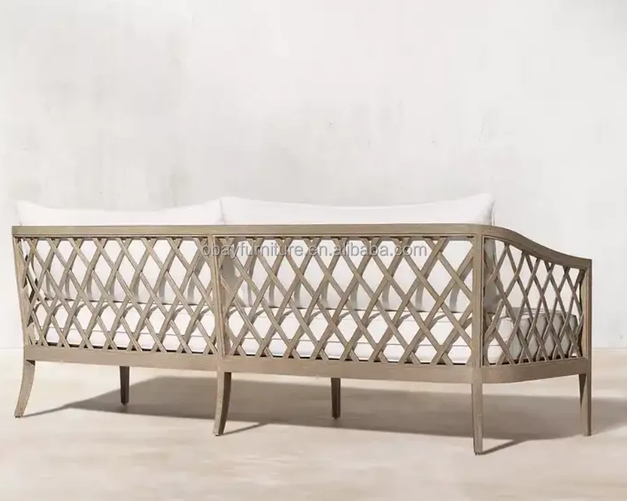 French Solid Oak Wood Wedding Outdoor Furniture Solid Wooden Sofa Event ...