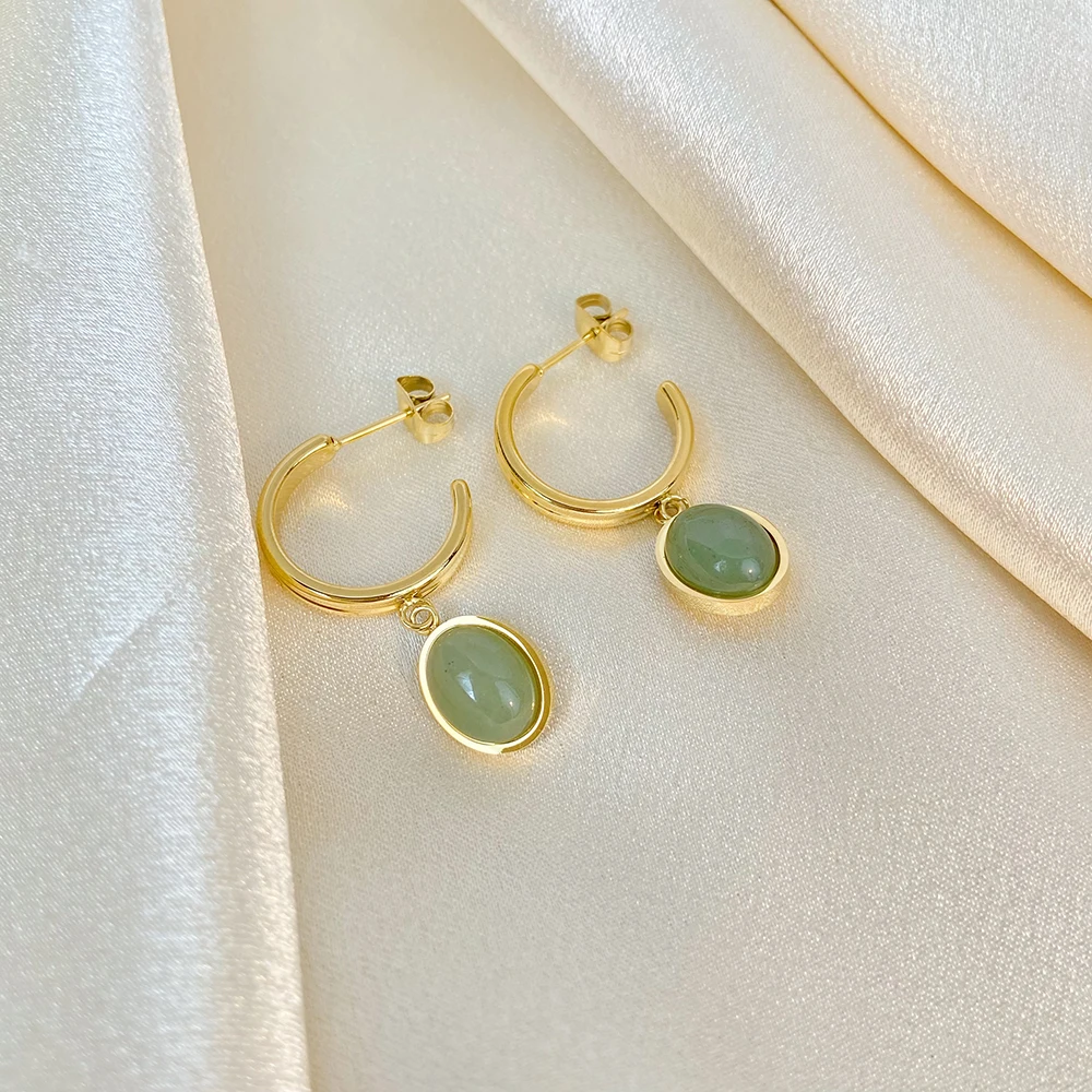 Customized Vintage Elegant Circular Gem Jade Crystal Necklace and ...