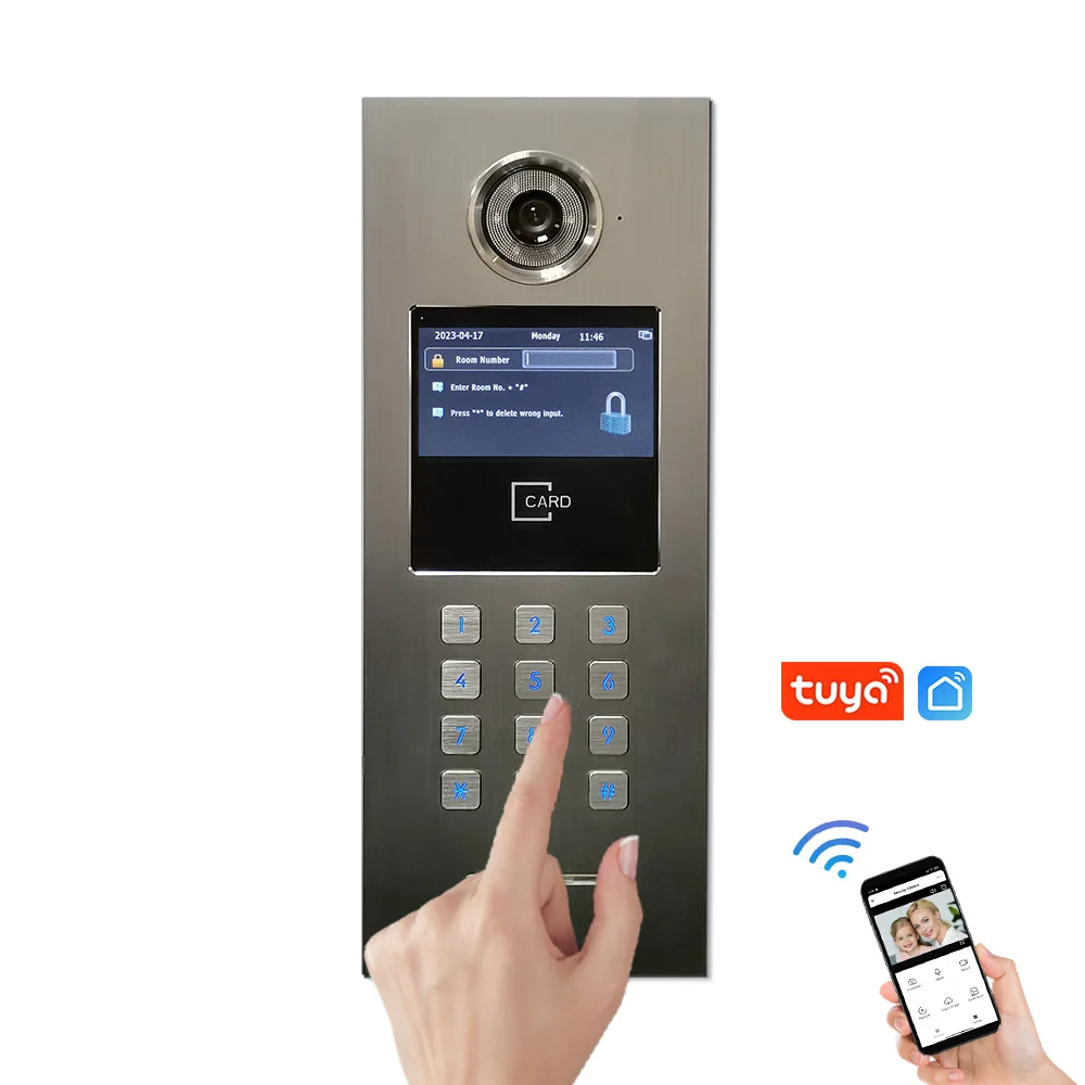Multi Apartments Smart Video Door Phone Intercom System Outdoor Ip ...