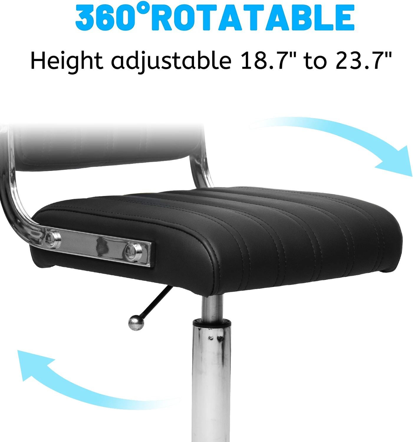 Beauty Black White Lift Saddle Pulley Hairdressing Chair With Back Rest ...