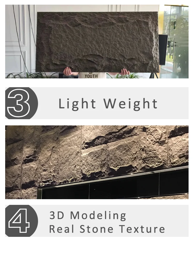 Sammi Lightweight 3d Wave Panel Stone Flexible Cladding Stone For ...