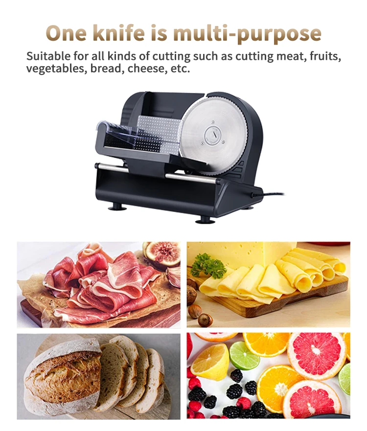 Household Meat Product Slicer Electric Stainless Steel Fruit Food ...