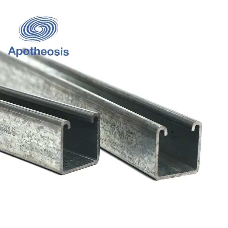 Galvanized Metal Steel C Channel Dimensions 41*41 Steel Slotted Strut ...