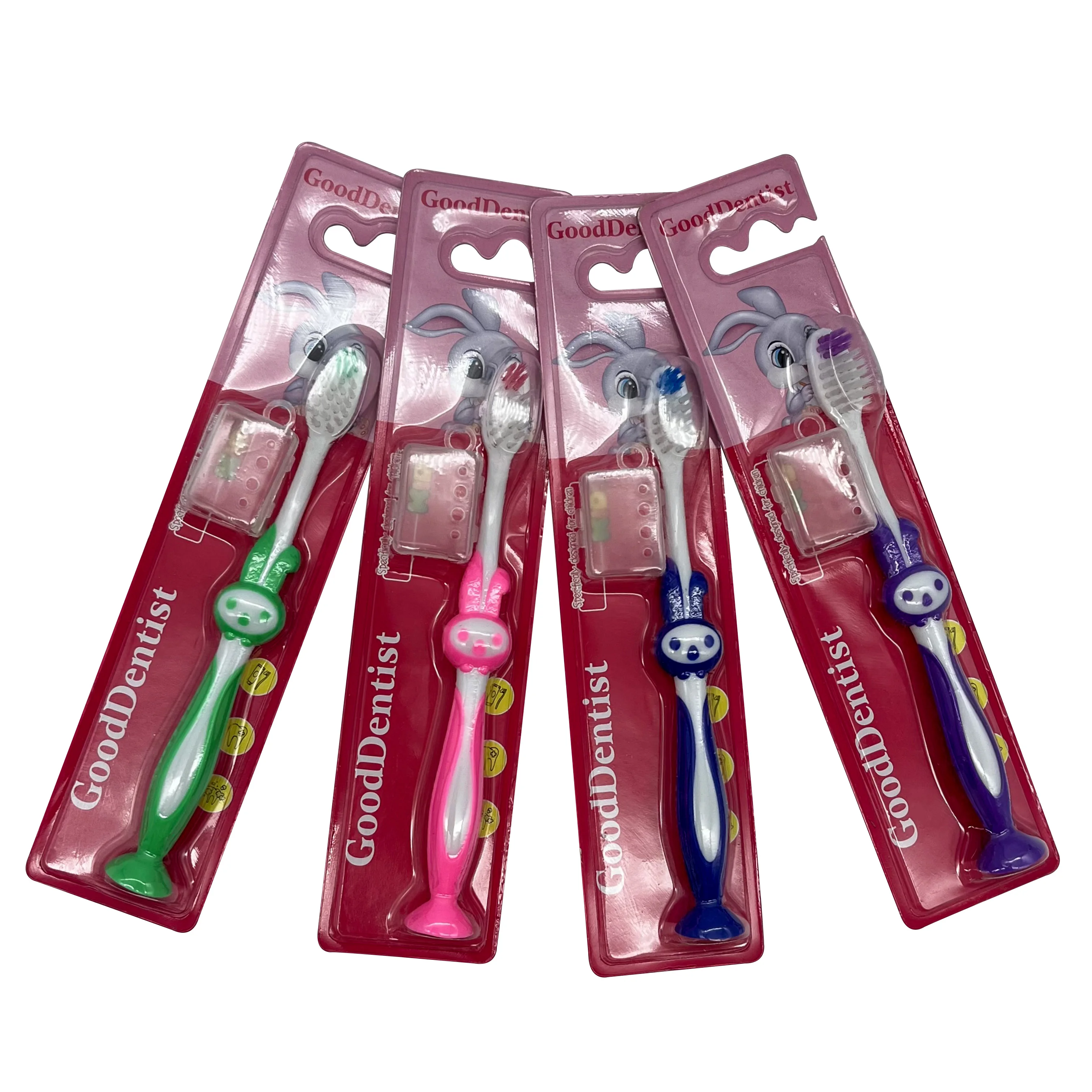 ISO Approved High Quality Cartoon Kids Animal Toothbrush with Head Cap ...