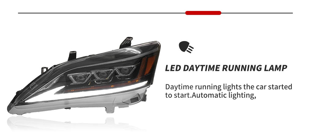 JUSHUN LED Projector Headlights for Lexus ES200 ES260 ES300 2006-2012 3 ...