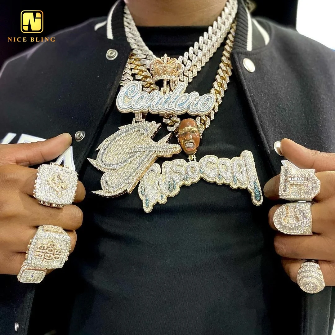 Iced Out Letter Pendants A-Z - Custom Hip Hop Initials