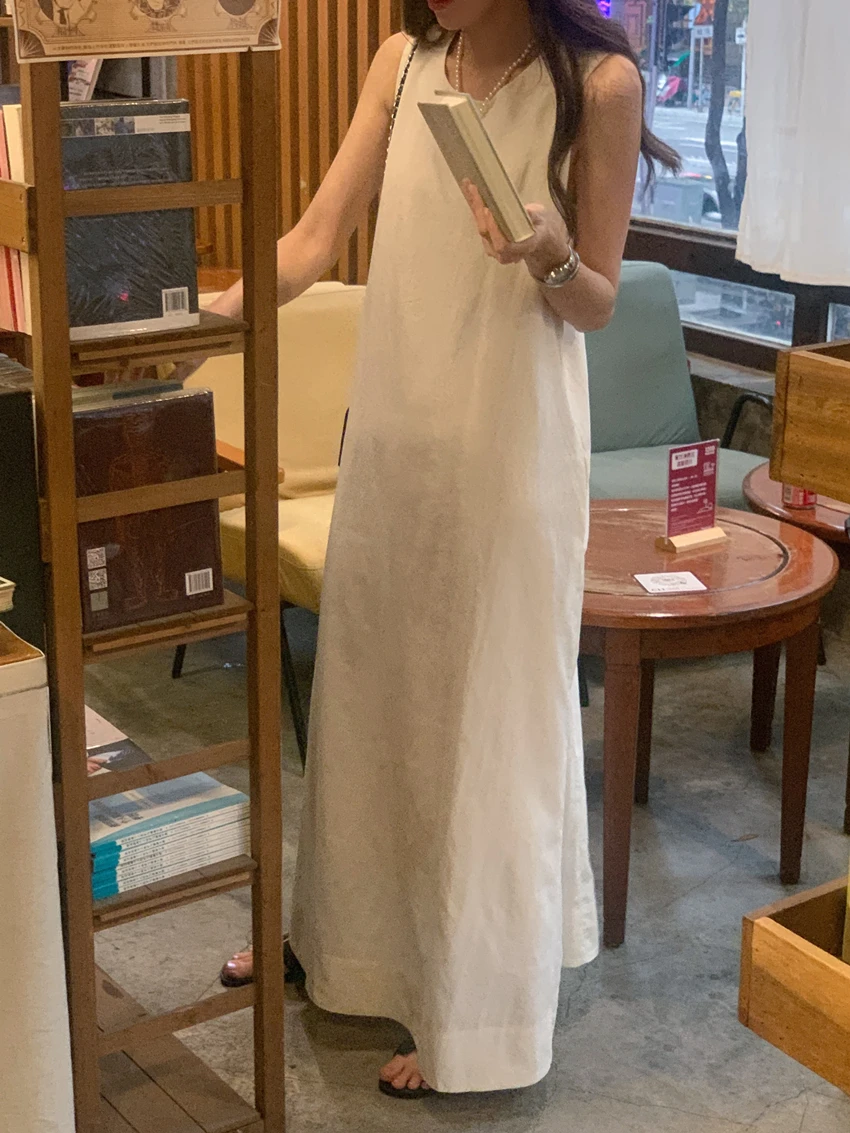 Wholesale 2024 Summer French Sweet Round Neck Cross Back Design Loose ...