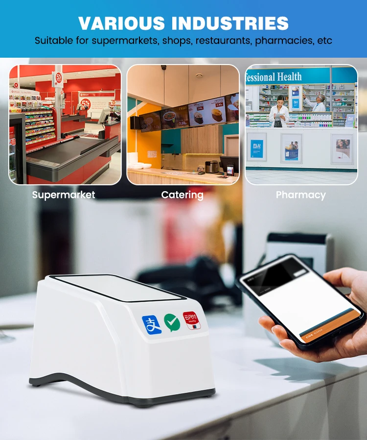 2d Wireless Desktop Barcode Reader Large Format Scanner Quick Scan QR ...